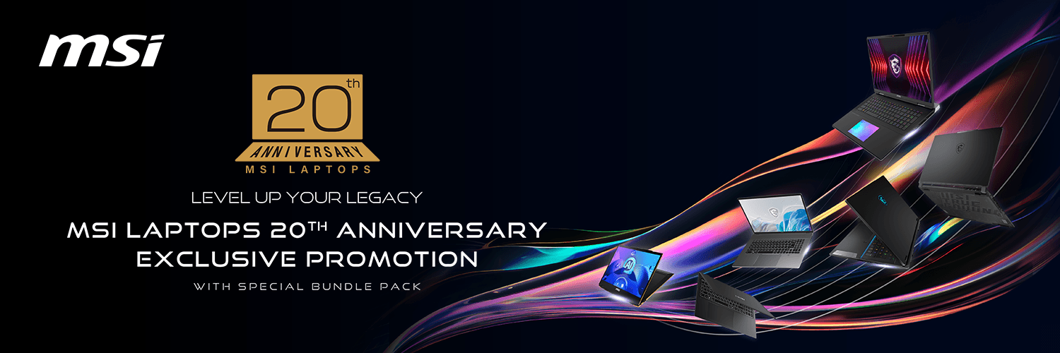 MSI Laptop 20TH Anniversary Exclusive Promotion | PLE Computers
